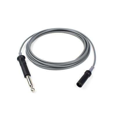 China Class I Electrosurgical Cables Silicone Monopolar Cable 3000mm with 8.0mm to 2.0mm Plugs for Berchtold Martin ERBE for sale