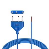 China Disposable 3-Pin ESU Power Cable 3M Length Blue Medical PVC Compatible with Valleylab ERBE Bovie for sale