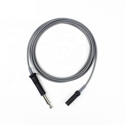 China Reusable Soft Silicone Electrosurgical Cable 3000mm for Monopolar Bipolar Surgery for sale