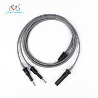 China Soft Silicone Bipolar Coagulation Electrode Nonstick Forceps Reusable 3000mm ESU Cable for sale