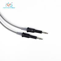 China Soft Silicone Bipolar Coagulation Electrode Nonstick Forceps Reusable 3000mm ESU Cable for sale