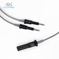 China Soft Silicone Bipolar Coagulation Electrode Nonstick Forceps Reusable 3000mm ESU Cable for sale