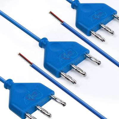 China CE Certified Electrosurgical Cable 2.5m Blue Soft PVC for Monopolar Forceps Hospital Use for sale
