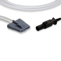 China Reusable SpO2 Sensor Round 6 Pin TPU Material ECG Cable 2.4M Length for Mindray Goldway for sale