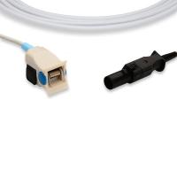China Reusable SpO2 Sensor Round 6 Pin TPU Material ECG Cable 2.4M Length for Mindray Goldway for sale