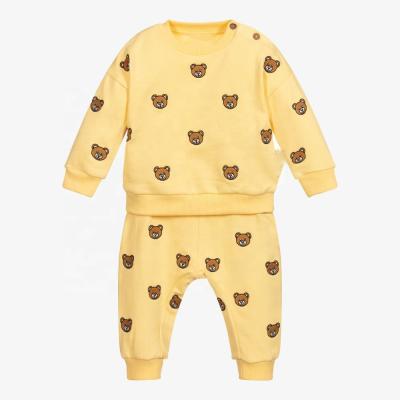 China Casual Fashionable Comfortable Design Print Little Girls Clothes Girl Kid Clothing Set for sale