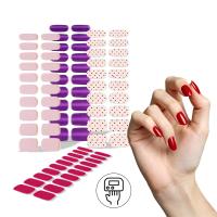 China Semi Cured Gel Nail Sticker UV Gel Nail Wraps Full Cover Decals For Salon for sale