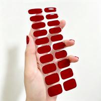 China Semi Cured Gel Nail Sticker UV Gel Nail Wraps Full Cover Decals For Salon for sale