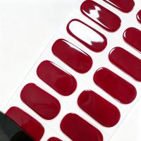 China Semi Cured Gel Nail Sticker UV Gel Nail Wraps Full Cover Decals For Salon for sale