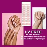 China UV-Free Gel Nail Stickers Cured By Sunlight, No UV Lamp Needed, Long Lasting DIY Manicure Nail Art for sale