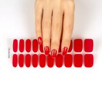 China Semi Cured Gel Nail Strips With UV Light - Long-Wear Gel Nail Stickers For Fingers & Toes, 20 Colors for sale