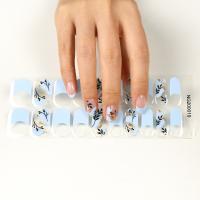 China Semi Cured Gel Nail Stickers That Harden With UV Light In 32 Pcs Nail Salon Sets Chip Free for sale