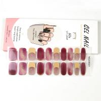 China Semi Cured Gel Nail Stickers That Harden With UV Light In 32 Pcs Nail Salon Sets Chip Free for sale