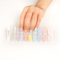 China Custom Logo Nail Stickers On Semi Cured Gel Strips With Your Own Artwork And Brand Colors In Sheets for sale