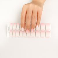 China Custom Logo Nail Stickers On Semi Cured Gel Strips With Your Own Artwork And Brand Colors In Sheets for sale