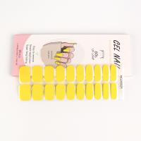 China Custom Logo Nail Stickers On Semi Cured Gel Strips With Your Own Artwork And Brand Colors In Sheets for sale