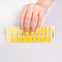 China Custom Logo Nail Stickers On Semi Cured Gel Strips With Your Own Artwork And Brand Colors In Sheets for sale