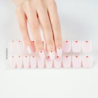 China Waterproof Gel Nail Sticker Semi Cured Polish Strips for sale