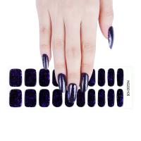 China Solid Color Gel Nail Sticker Glossy Salon Nails for sale