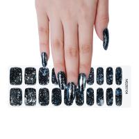 China Solid Color Gel Nail Sticker Glossy Salon Nails for sale