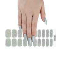 China Gel Nail Sticker Semi Cured Strip Valentine Day Heart Design Waterproof Decal for sale