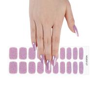China Gel Nail Sticker Semi Cured Strip Valentine Day Heart Design Waterproof Decal for sale
