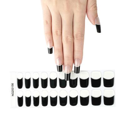 China Summer Gel Nail Sticker Semi Cured Nail Wrap Ocean Style Waterproof Decal For Beach Holiday Manicure for sale
