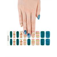 China Marble Gel Nail Sticker Semi Cured Nail Strip Ombre Design Waterproof Nail Art Decal for Manicure for sale