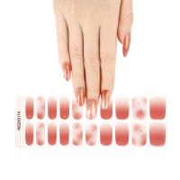 China Butterfly Gel Nail Sticker Semi Cured Nail Strip 3D Relief Design Waterproof Nail Art Decal Manicure for sale