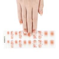 China Butterfly Gel Nail Sticker Semi Cured Nail Strip 3D Relief Design Waterproof Nail Art Decal Manicure for sale