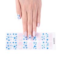 China Gel Nail Sticker Semi Cured Nail Strip Custom Logo Private Label Waterproof Decal for Wholesale Buyers for sale