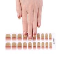 China Gel Nail Sticker Semi Cured Nail Strip Custom Logo Private Label Waterproof Decal for Wholesale Buyers for sale
