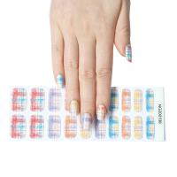 China OEM Custom Gel Nail Sticker Semi Cured Nail Wrap Bulk Pack Waterproof Decal for Brand Nail Art Supply for sale