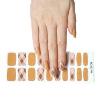 China Gel Nail Sticker Semi Cured Strip Short Length Adhesive Decal Waterproof for Natural Nail Art for sale