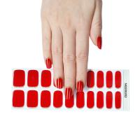 China Gel Nail Sticker Semi Cured Strip Short Length Adhesive Decal Waterproof for Natural Nail Art for sale