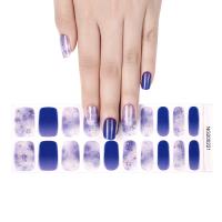 China Self Adhesive Gel Nail Sticker Semi Cured Strip No Glue Needed Waterproof Decal for Easy Manicure for sale