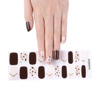 China Self Adhesive Gel Nail Sticker Semi Cured Strip No Glue Needed Waterproof Decal for Easy Manicure for sale