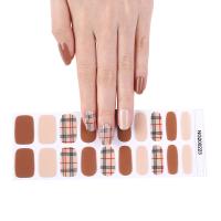 China Peel and Stick Gel Nail Sticker Semi Cured Nail Wrap Waterproof Decal for Quick Home Salon Manicure for sale