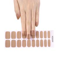 China Gel Nail Sticker Semi Cured Strip Breathable Light Weight Waterproof Decal for Daily Wear Women for sale