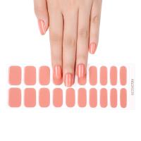 China Gel Nail Sticker Semi Cured Nail Strip Aurora Chrome Finish Waterproof Decal for Party Nail Art for sale