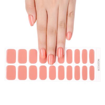 China Gel Nail Sticker Semi Cured Nail Strip Aurora Chrome Finish Waterproof Decal for Party Nail Art for sale