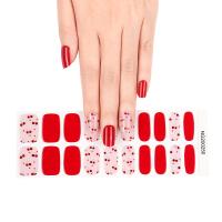 China Gel Nail Sticker Semi Cured Wrap Matte Glitter Combo Waterproof Decal for DIY Nail Art Salon Manicure for sale