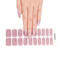 China Gel Nail Sticker Semi Cured Nail Wrap Daisy Print Design Waterproof Decal for Weekend Manicure for sale