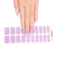 China Gel Nail Sticker Semi Cured Nail Wrap Daisy Print Design Waterproof Decal for Weekend Manicure for sale
