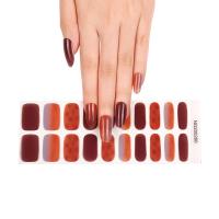 China Gel Nail Sticker Semi Cured Nail Wrap Daisy Print Design Waterproof Decal for Weekend Manicure for sale
