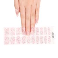 China Gel Nail Sticker Semi Cured Nail Wrap Daisy Print Design Waterproof Decal for Weekend Manicure for sale