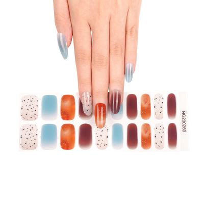 China Gel Nail Stickers Nail Art Stickers Full Cover Self Adhesive Manicure For Women for sale