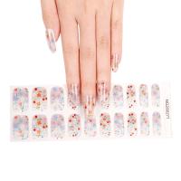 China Gel Nail Stickers Nail Art Stickers Full Cover Self Adhesive Manicure For Women for sale