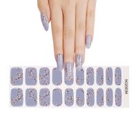 China Gel Nail Strips Nail Stickers Sheet Self Adhesive Full Cover Manicure Supplies for sale