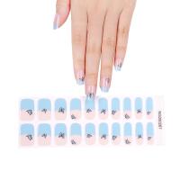 China Nail Art Stickers Gel Nail Sticker UV Nail Decals Full Cover Manicure For Girls for sale